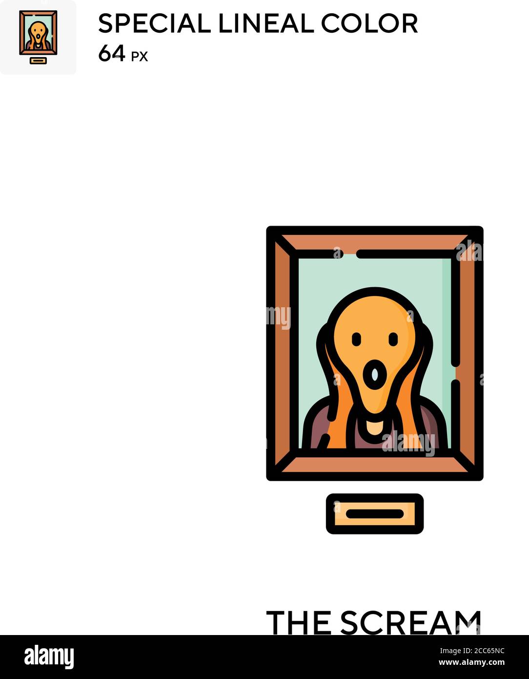 The scream soecial lineal color vector icon. Illustration symbol design ...