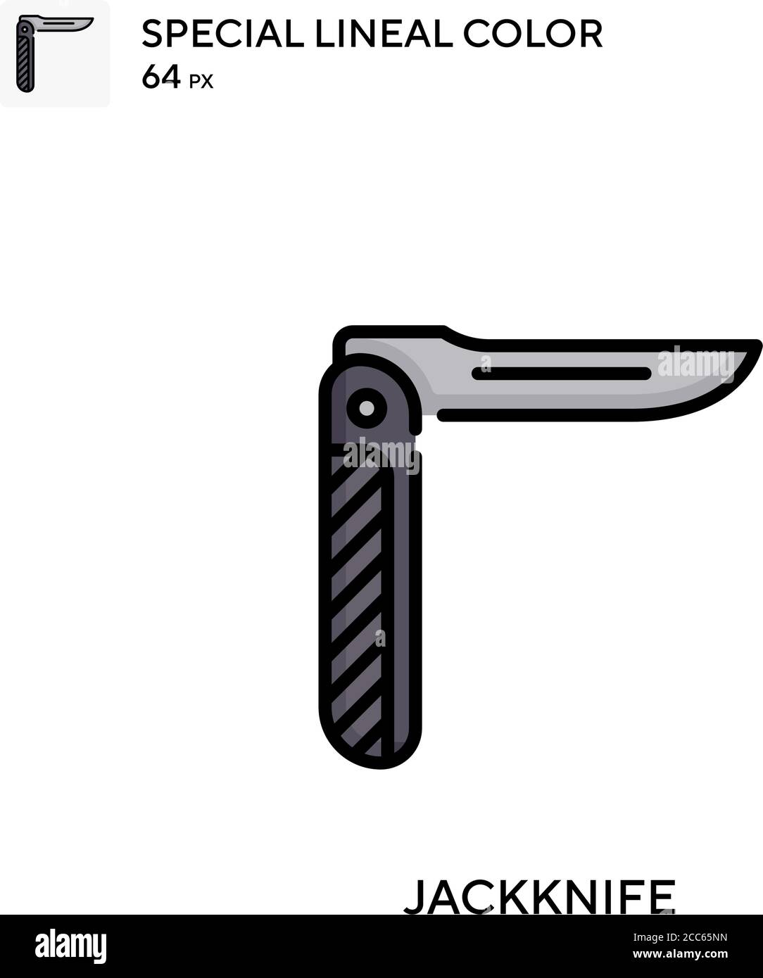 Jackknife soecial lineal color vector icon. Illustration symbol design template for web mobile ...