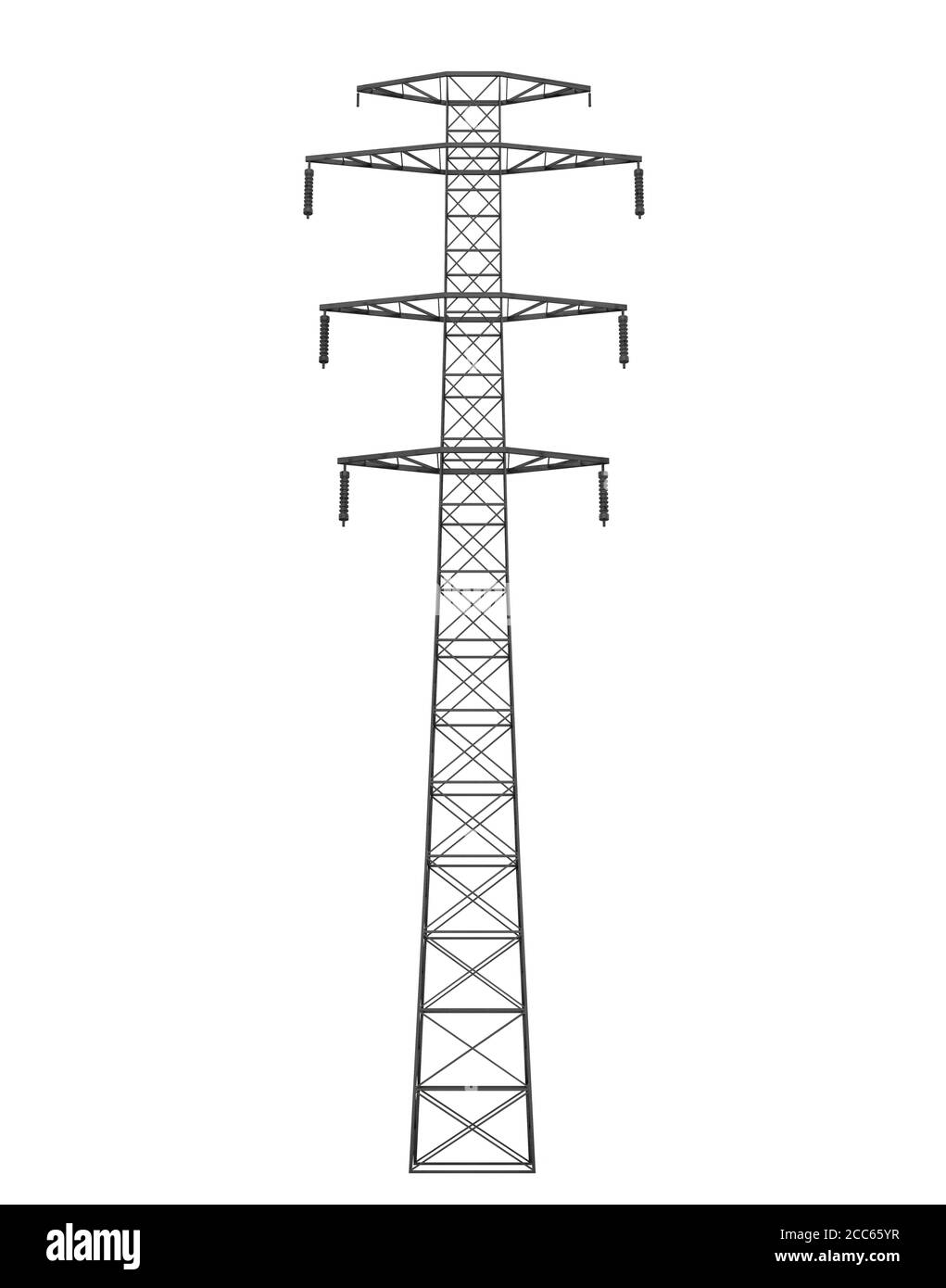 Electric Power Transmission Tower Isolated Stock Photo - Alamy