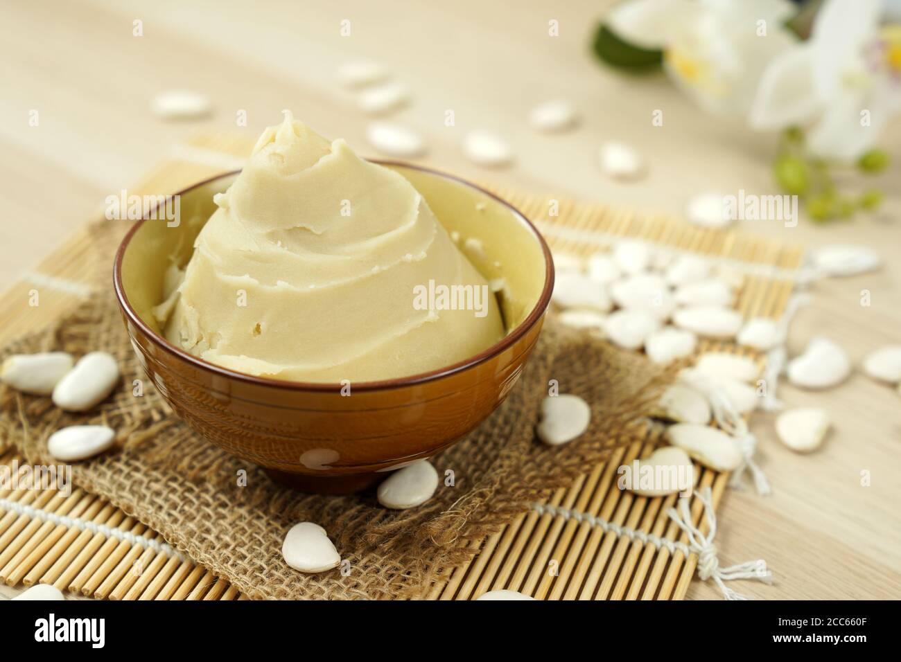Japanese shiroan or white bean paste Stock Photo - Alamy