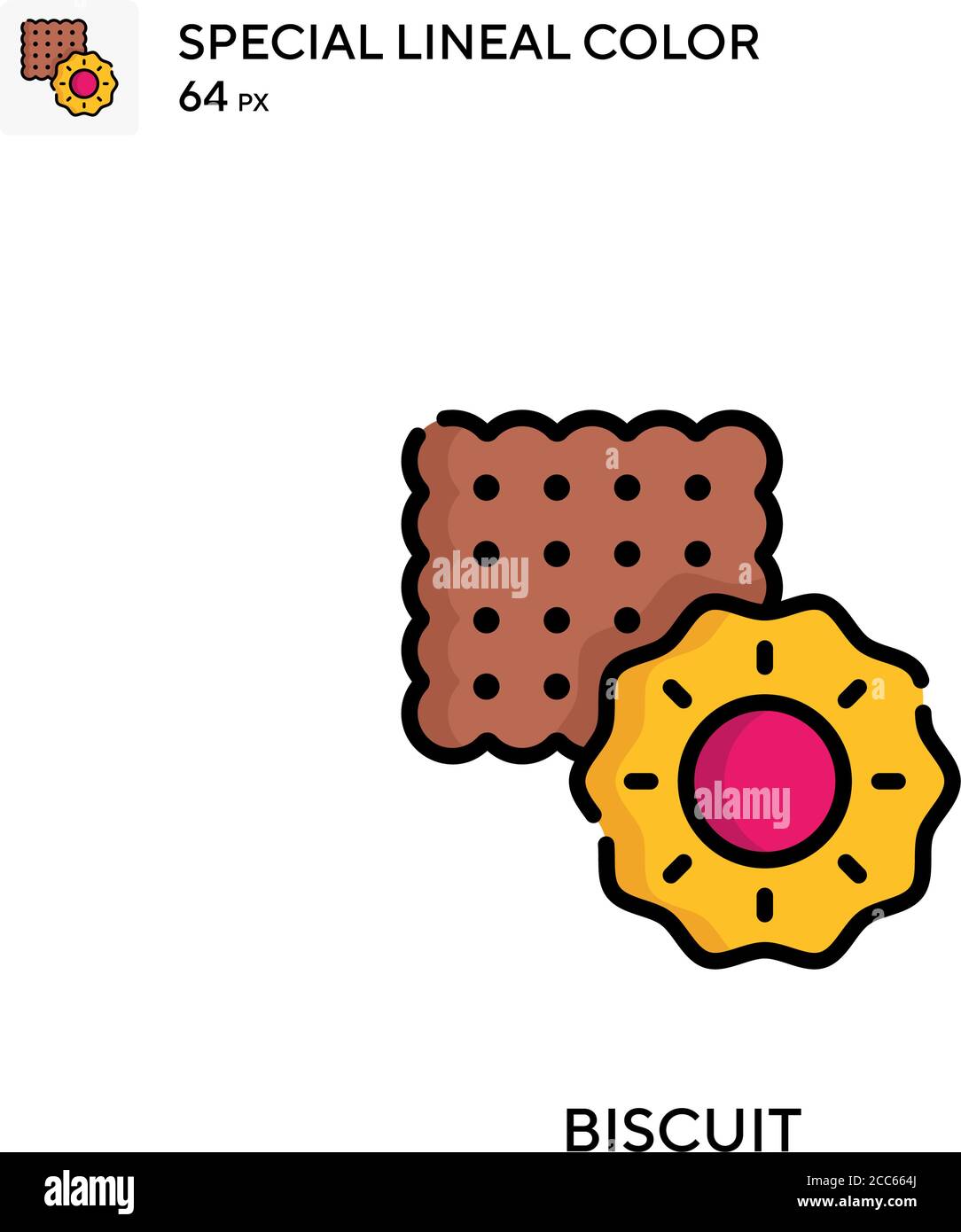 Biscuit soecial lineal color vector icon. Illustration symbol design ...
