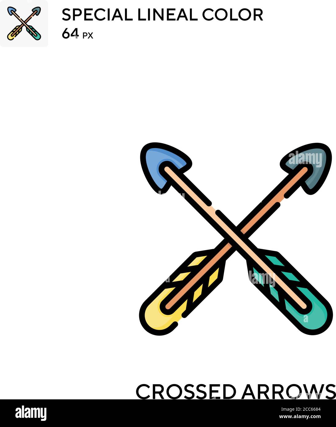 Indian arrow cross isolated icon hi-res stock photography and images ...