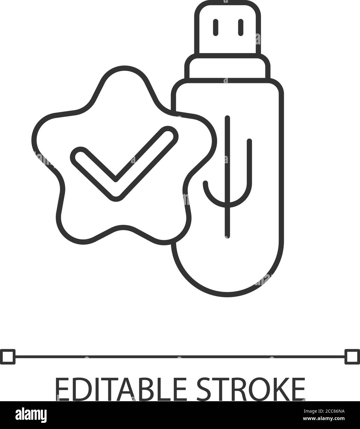 Usb connection check linear icon Stock Vector Image & Art - Alamy