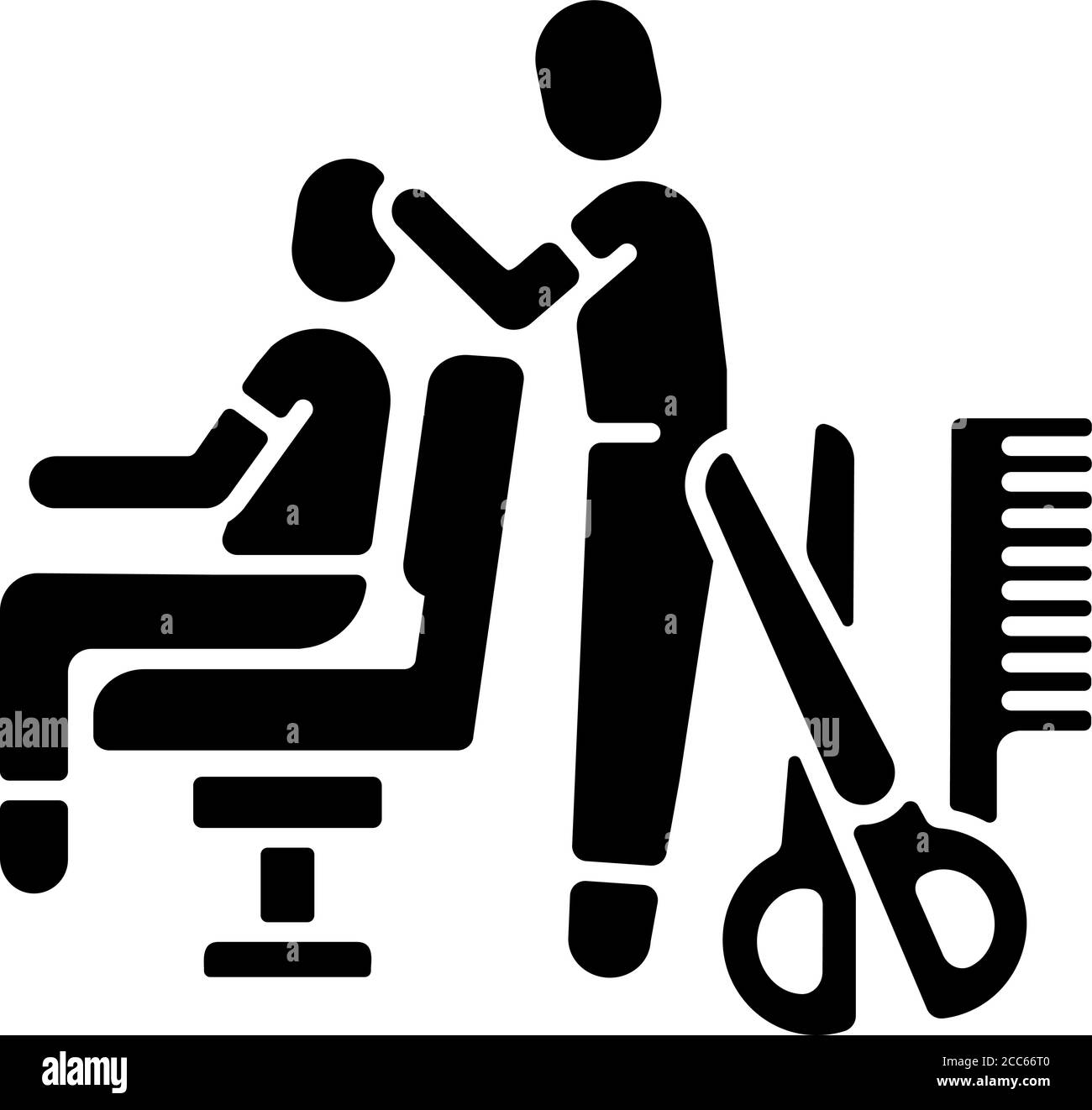 Professional female hairdresser curly hair Stock Vector Images - Alamy