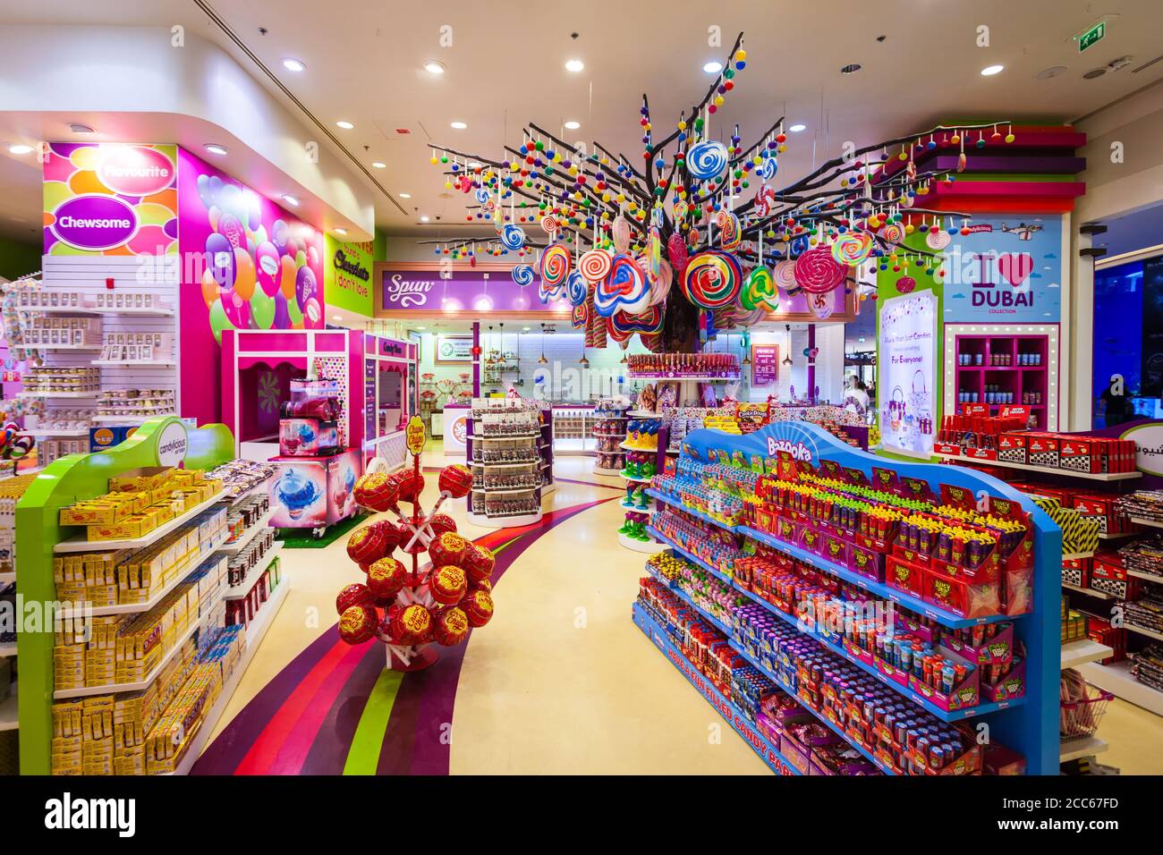 DUBAI, UAE - FEBRUARY 25, 2019: Candylicious is a candy story in the ...