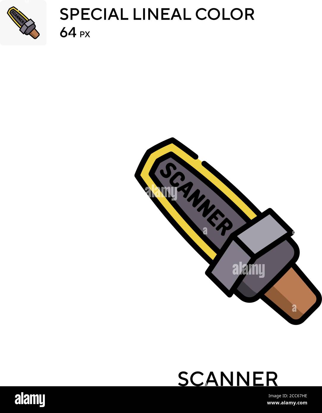 Scanner soecial lineal color vector icon. Illustration symbol design ...