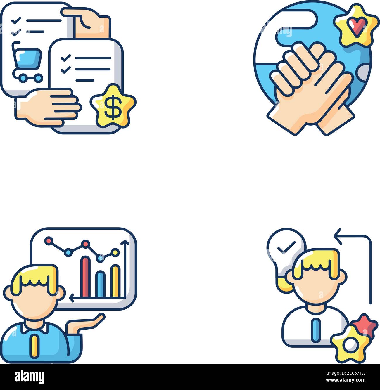 Presentation skills icon set hi-res stock photography and images - Alamy