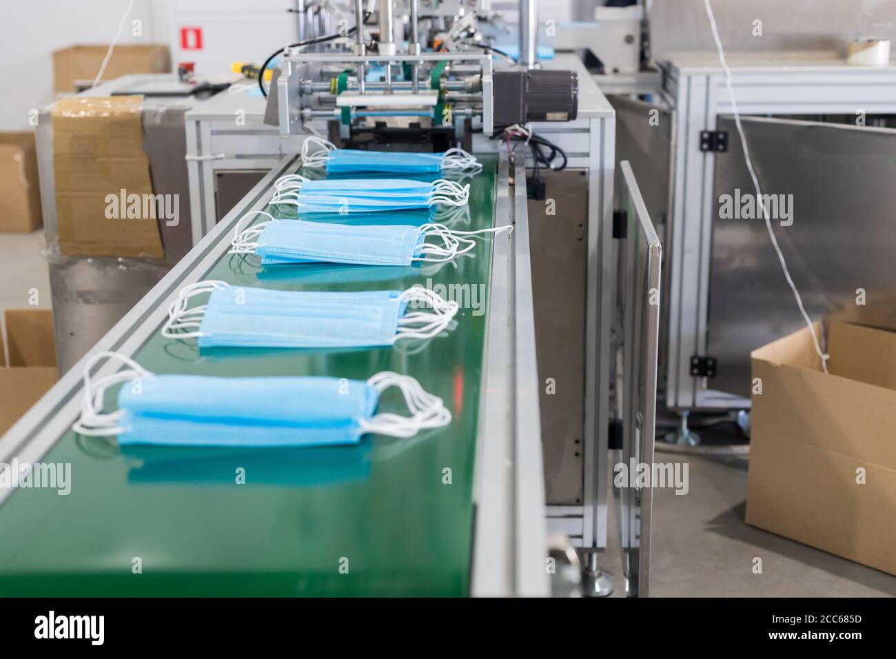 Industrial production of disposable medical masks - masks on the ...