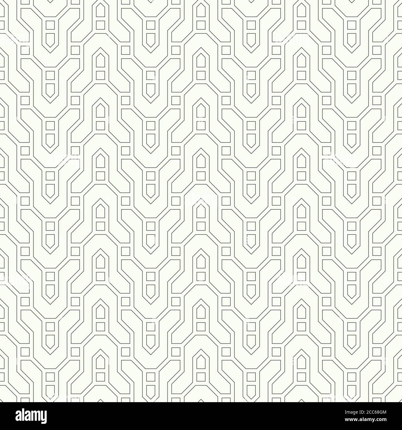 Vector seamless pattern. Modern stylish texture with outline zigzag geometric shapes. Regularly ...