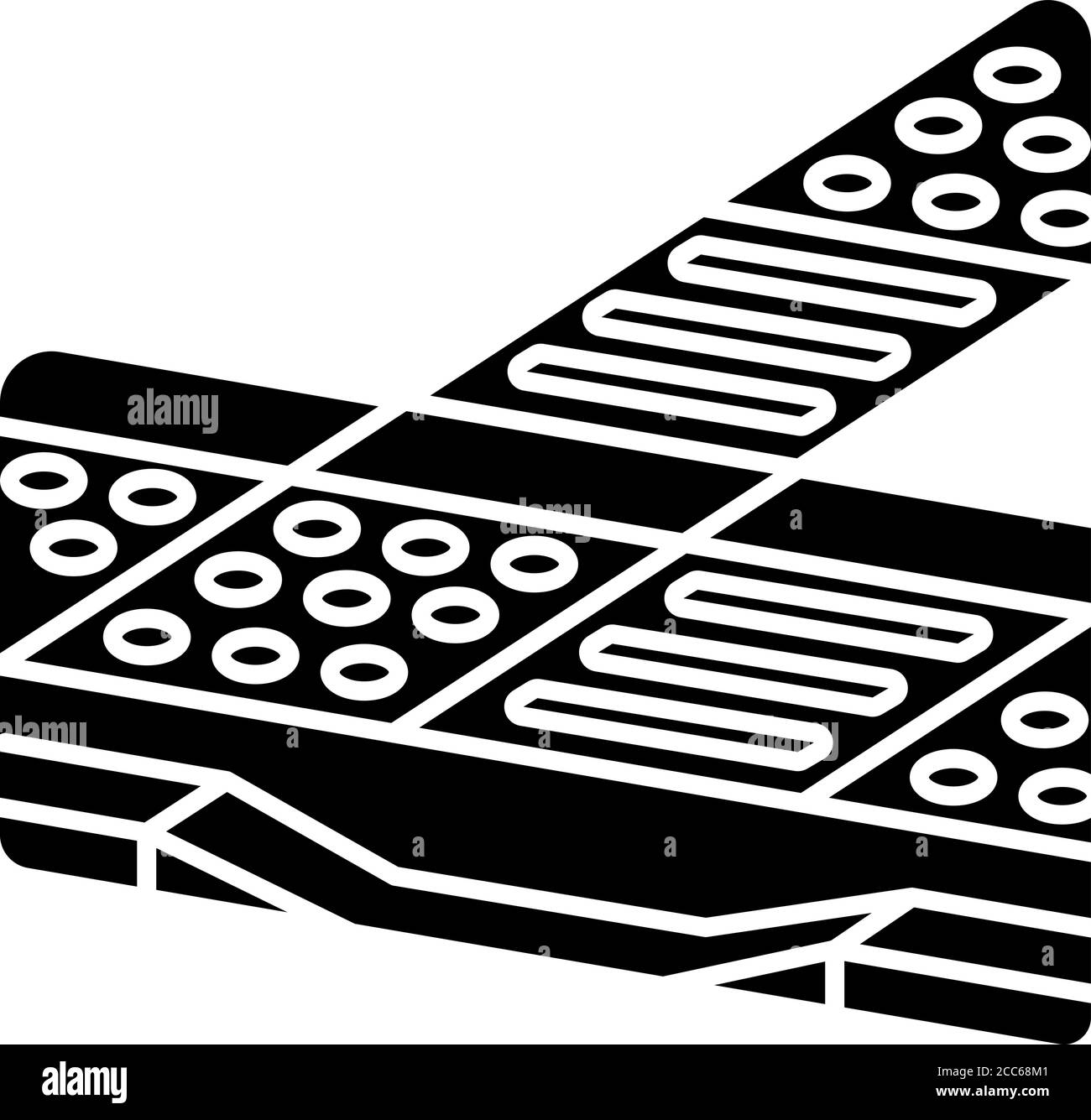 Tactile guidance black glyph icon Stock Vector Image & Art - Alamy