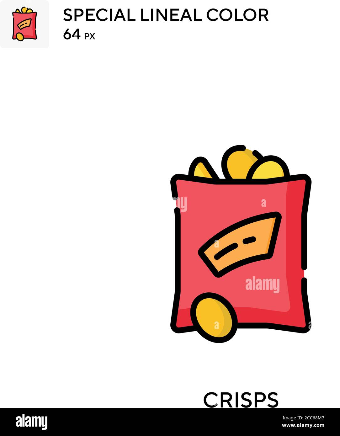 White chip bag symbol icon hi-res stock photography and images - Alamy