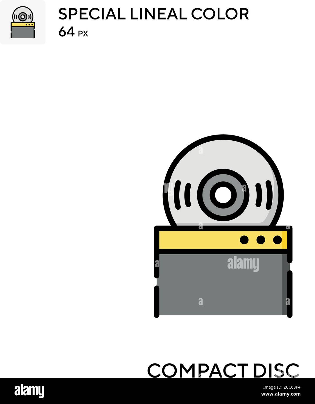 Compact disc soecial lineal color vector icon. Illustration symbol ...