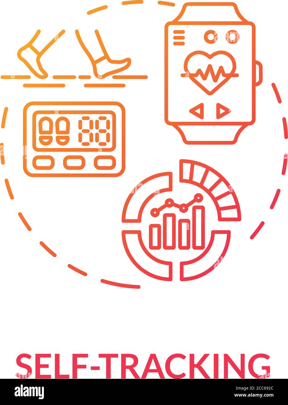 Self tracking concept icon Stock Vector Image & Art - Alamy