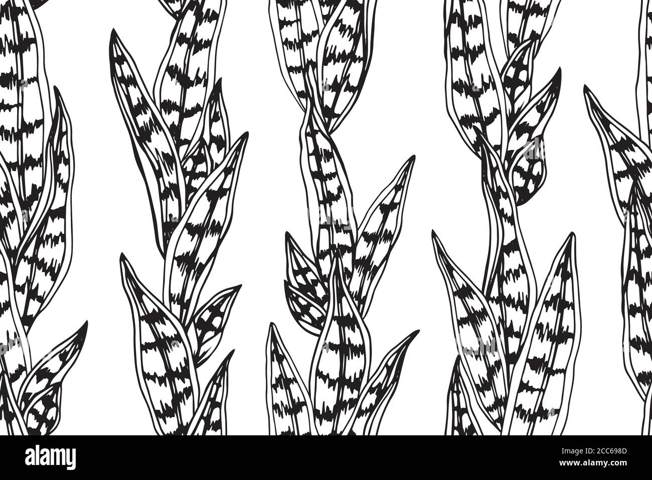 Hawaiian tropical leaves pattern seamless background illustration Stock ...