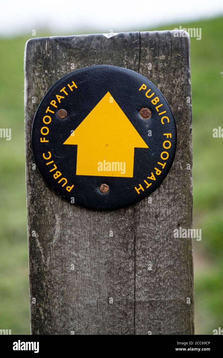 Public Footpath, Information Sign, Edale, Derbyshire Peak District ...