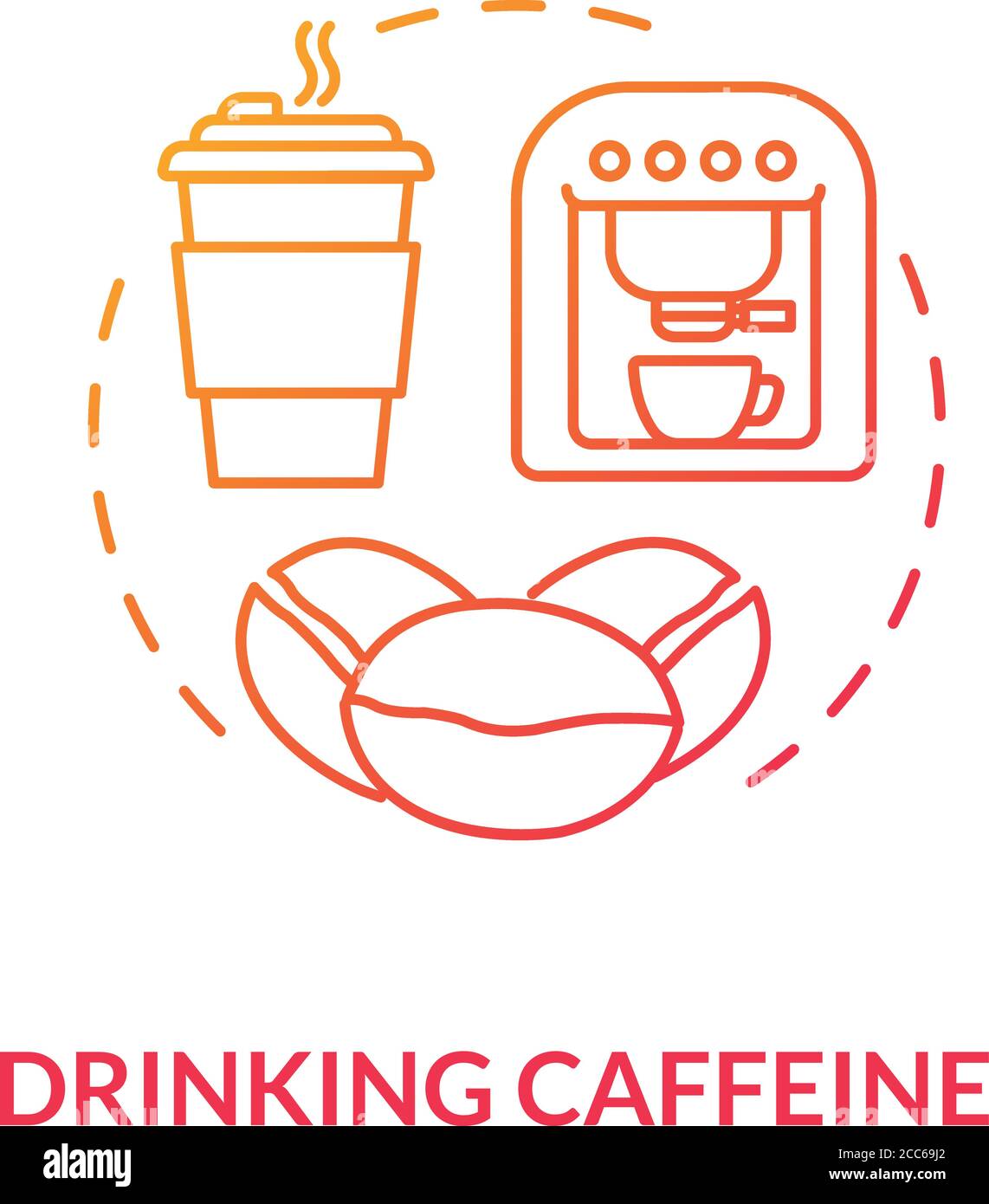 Drinking caffeine concept icons Stock Vector Image & Art - Alamy