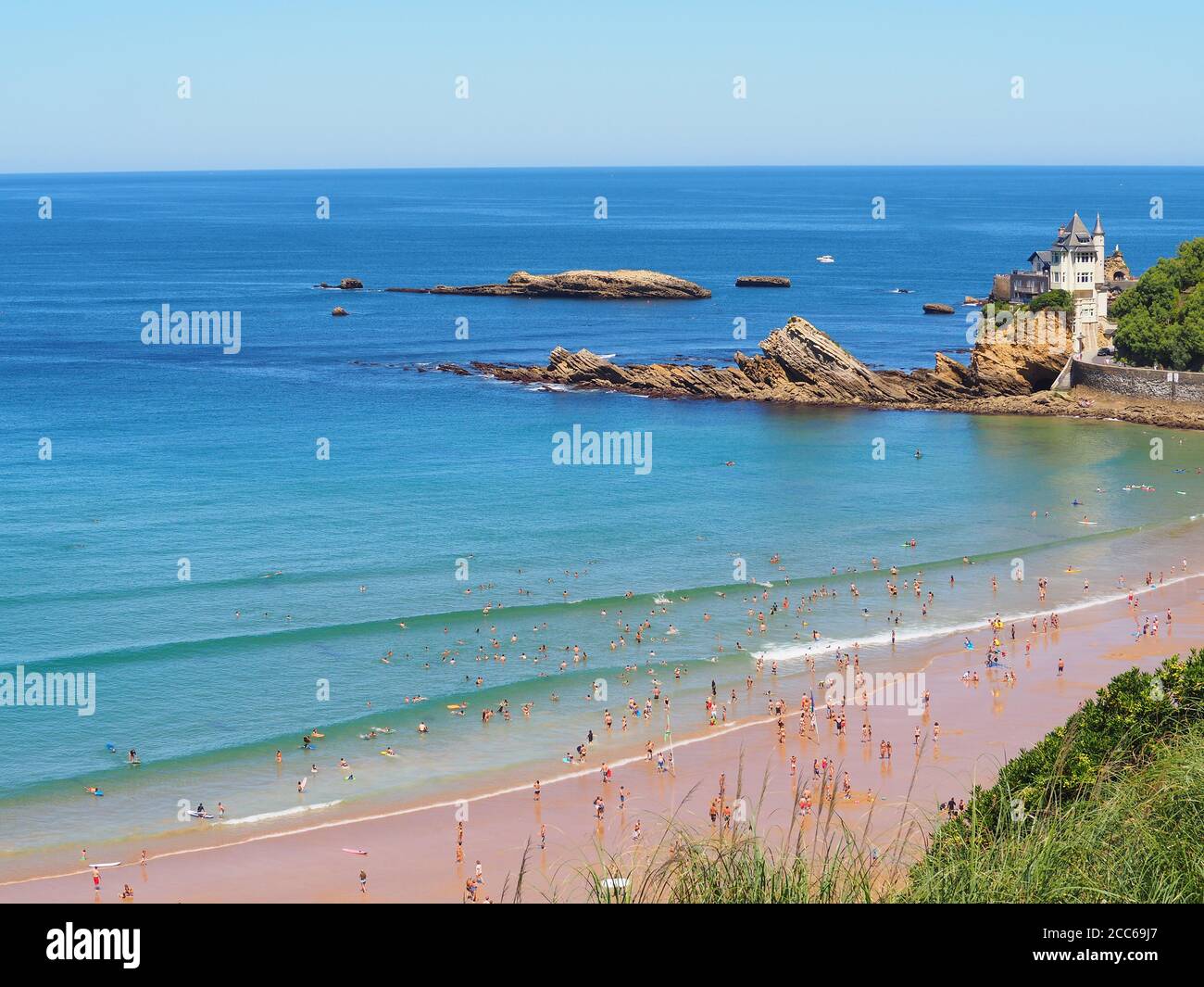 Biarritz surf and beach Stock Photo - Alamy