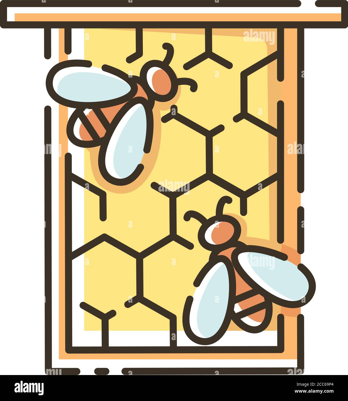 Honeycomb frame RGB color icon Stock Vector Image & Art - Alamy