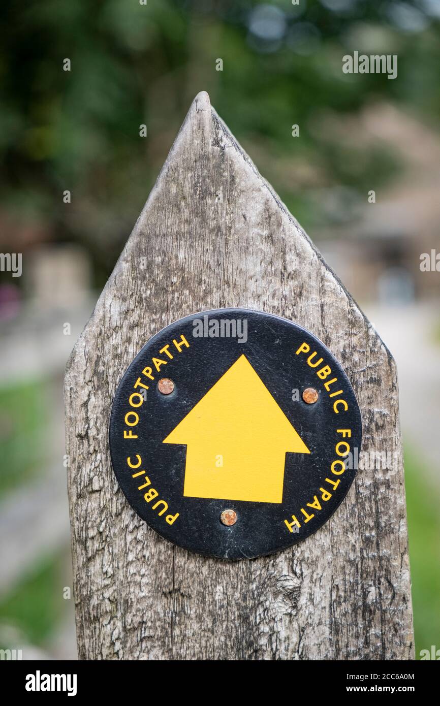 Public Footpath, Information Sign, Edale, Derbyshire Peak District ...