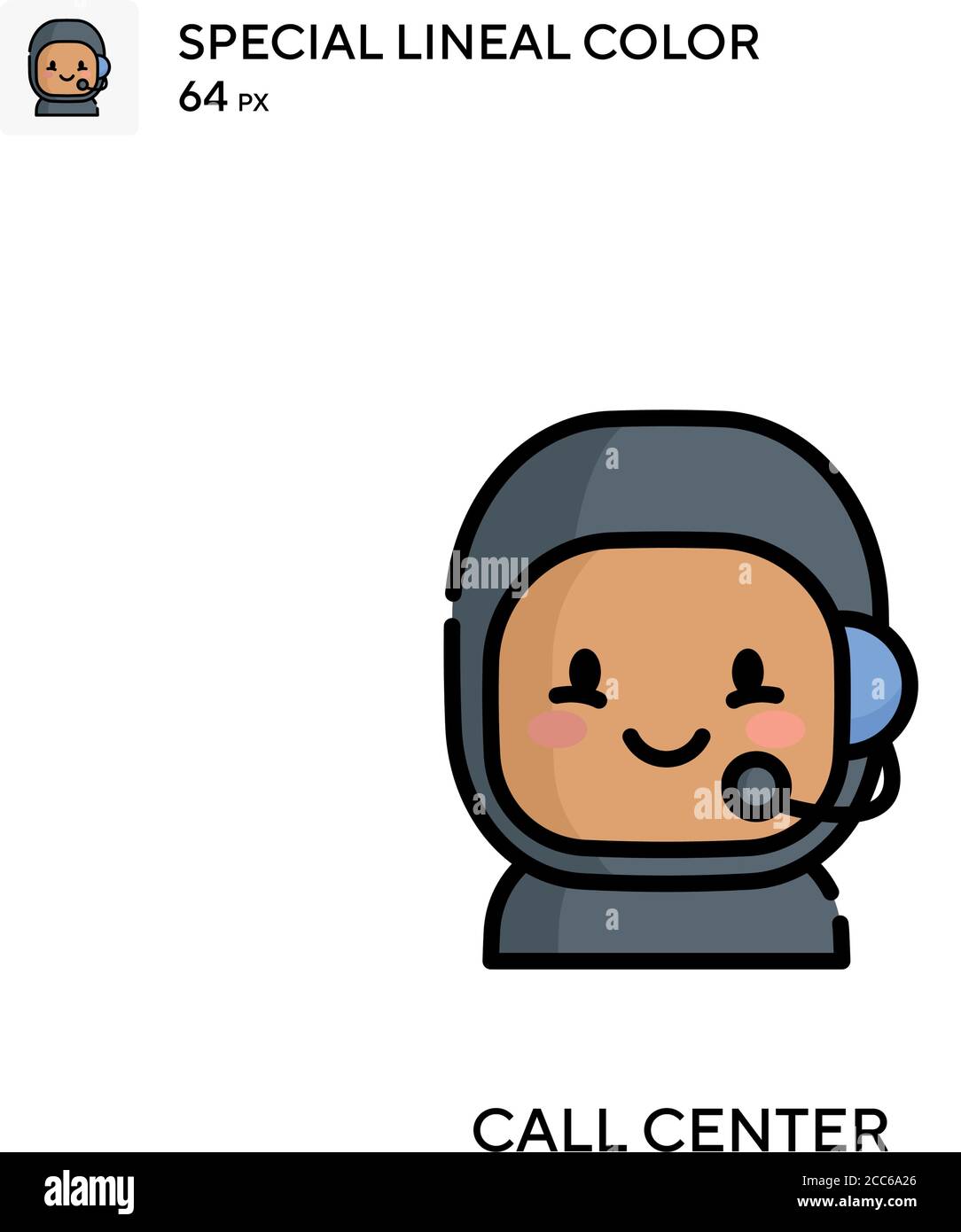 Call center soecial lineal color vector icon. Illustration symbol ...