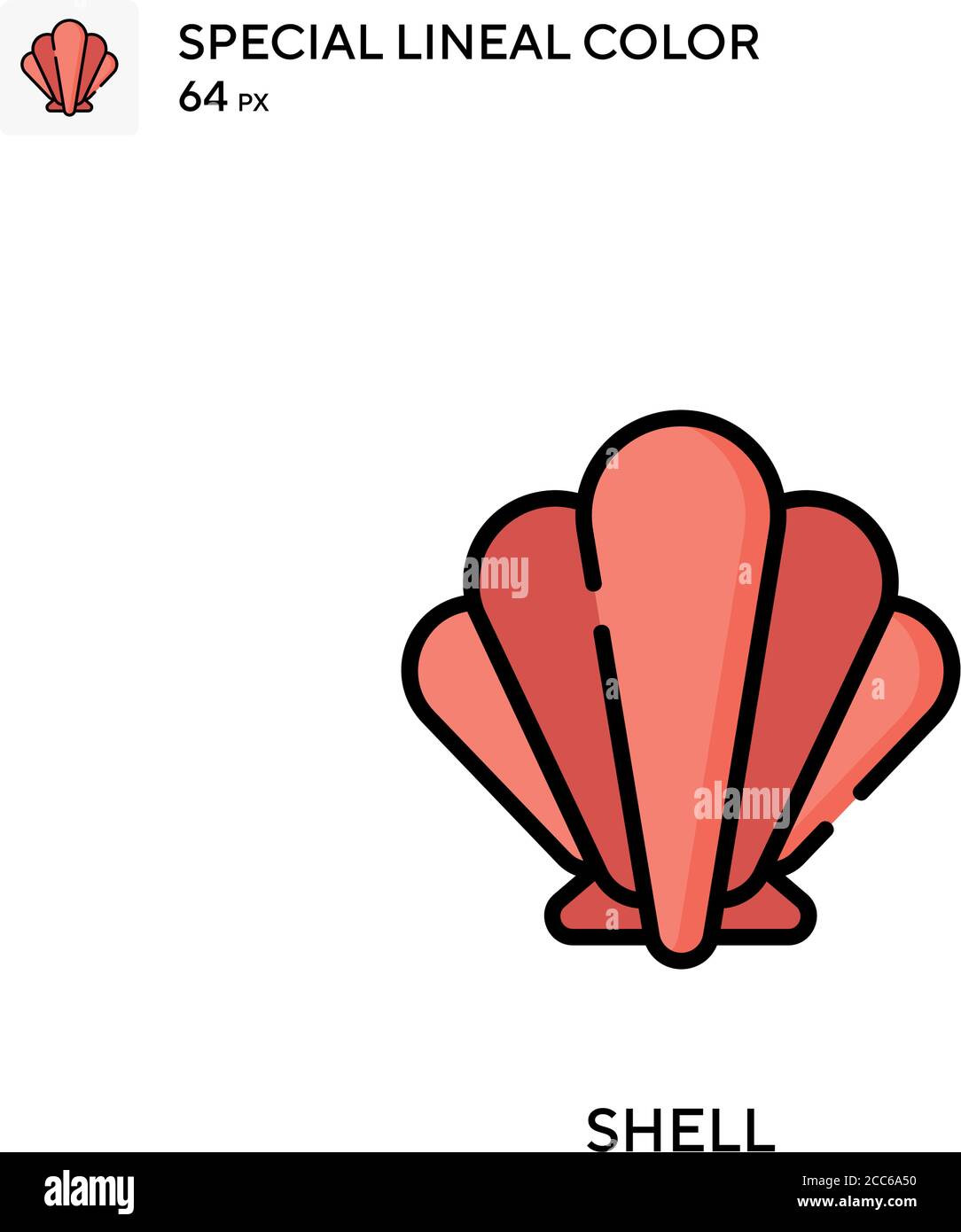 Shell soecial lineal color vector icon. Illustration symbol design ...