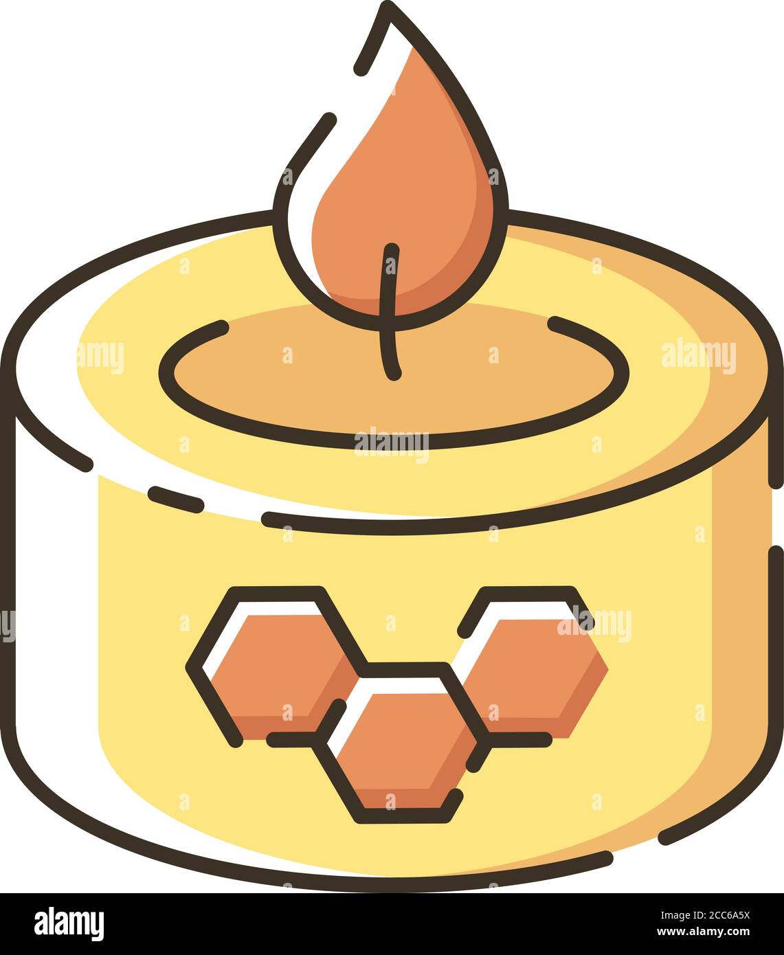 Bee wax candle Stock Vector Images - Alamy