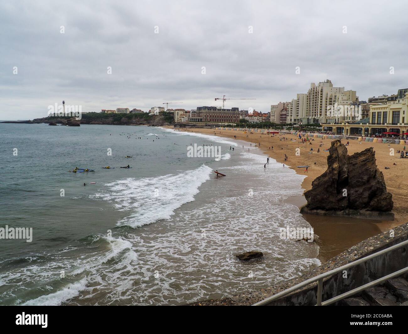 panoramic views of the Biarritz coast and the marina Stock Photo - Alamy