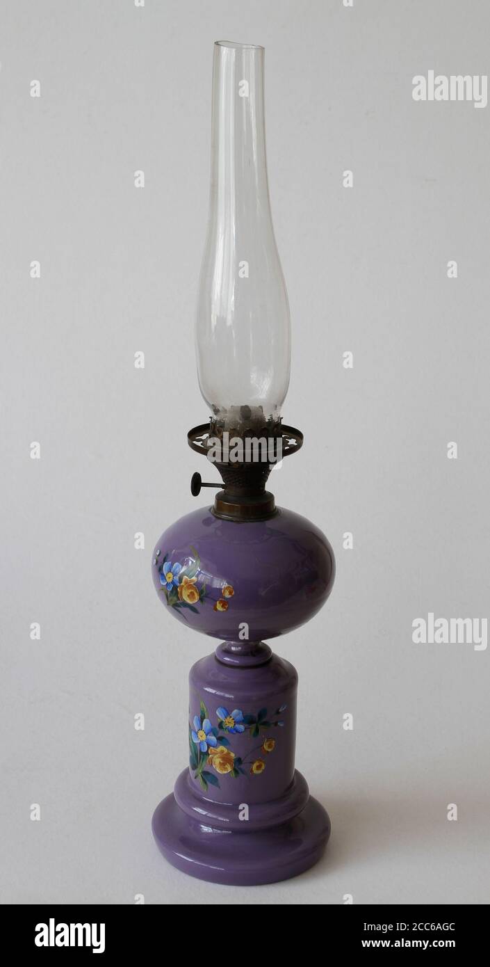 Vintage gas lamp isolated on white background Stock Photo - Alamy