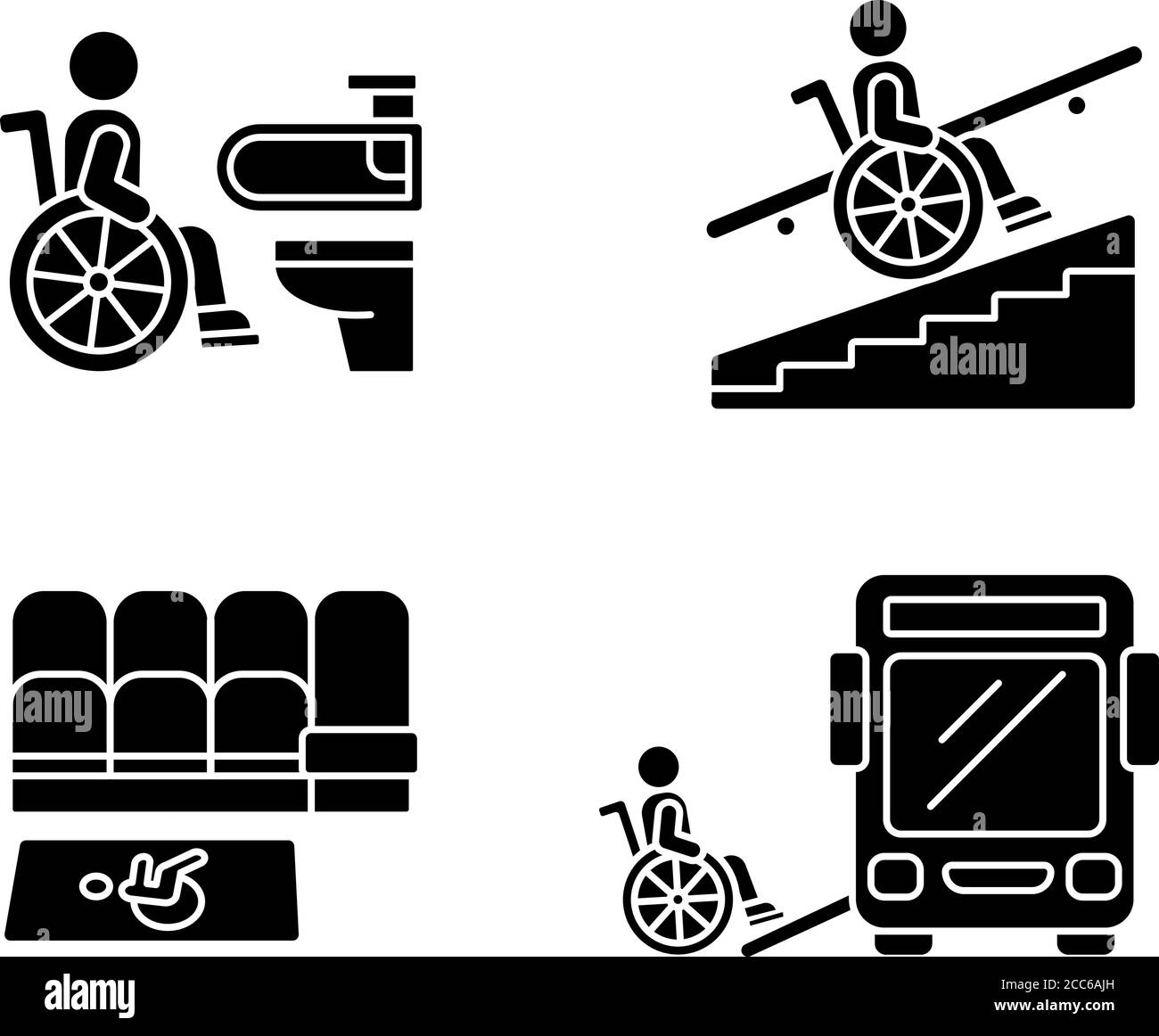 Bus wheelchair ramp Stock Vector Images - Alamy