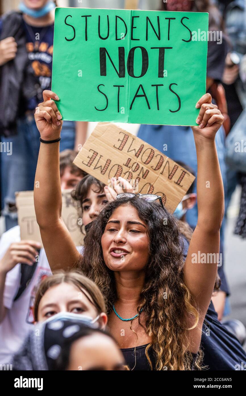 A level students protest in Central London against the government and ...