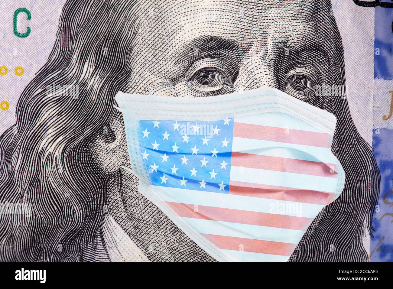 100 dollar bill mask hi-res stock photography and images - Alamy