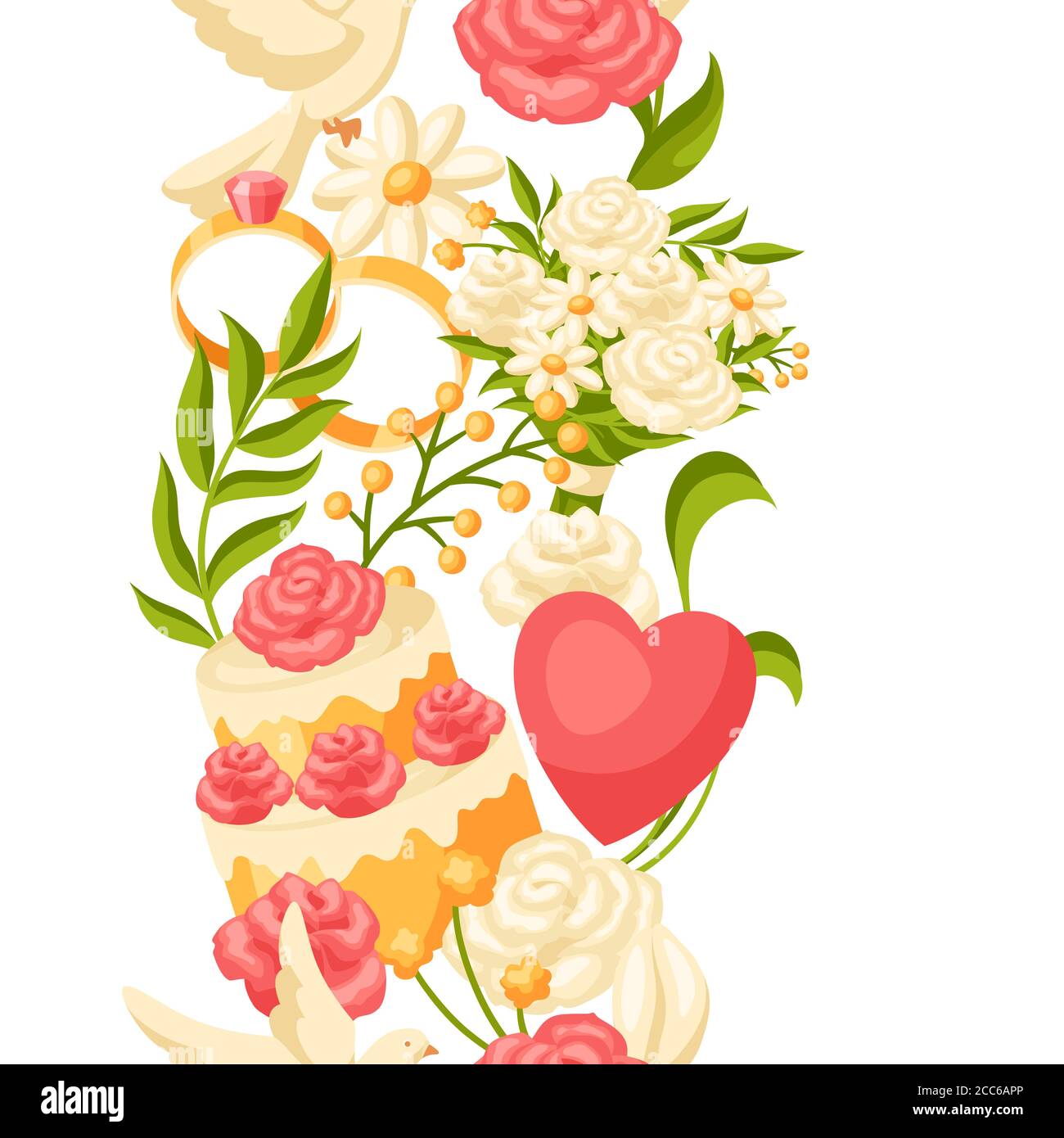 Wedding seamless pattern. Marriage background Stock Vector Image & Art ...
