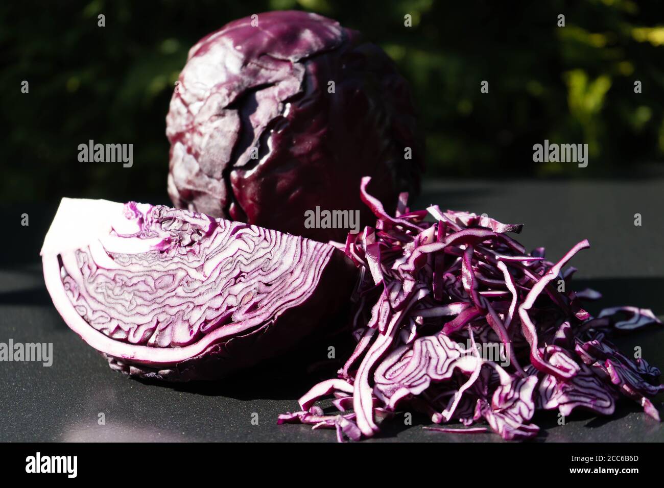 sliced red cabbage Brassica oleracea Stock Photo - Alamy