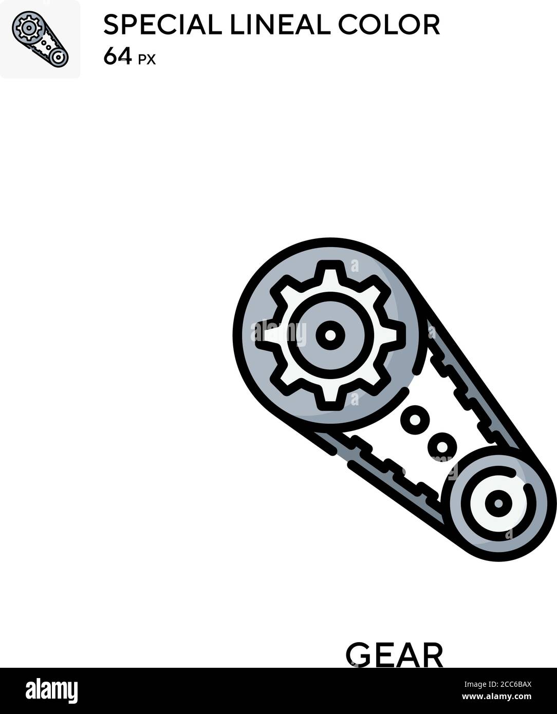 Gear soecial lineal color vector icon. Illustration symbol design ...