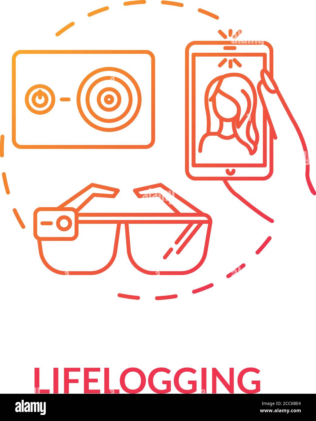 Lifelogging concept icon Stock Vector Image & Art - Alamy