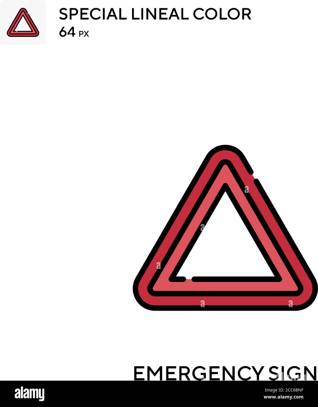 Emergency sign soecial lineal color vector icon. Illustration symbol ...