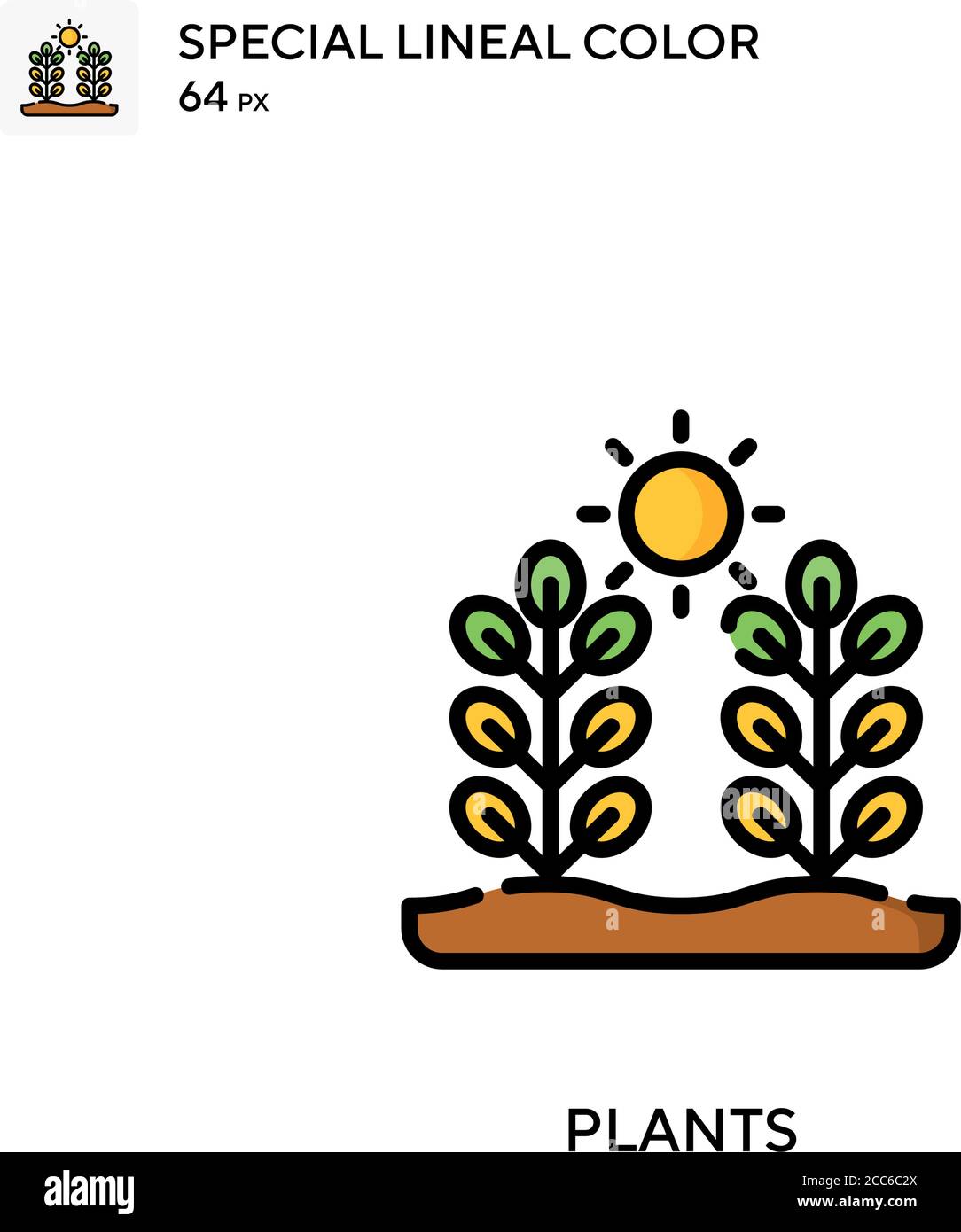 Plants soecial lineal color vector icon. Illustration symbol design ...