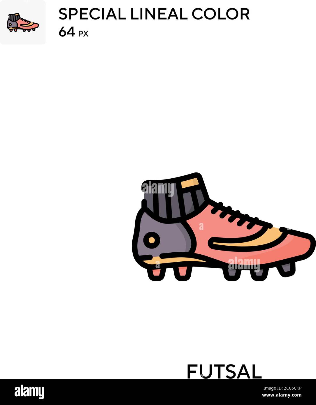 Futsal soecial lineal color vector icon. Illustration symbol design ...