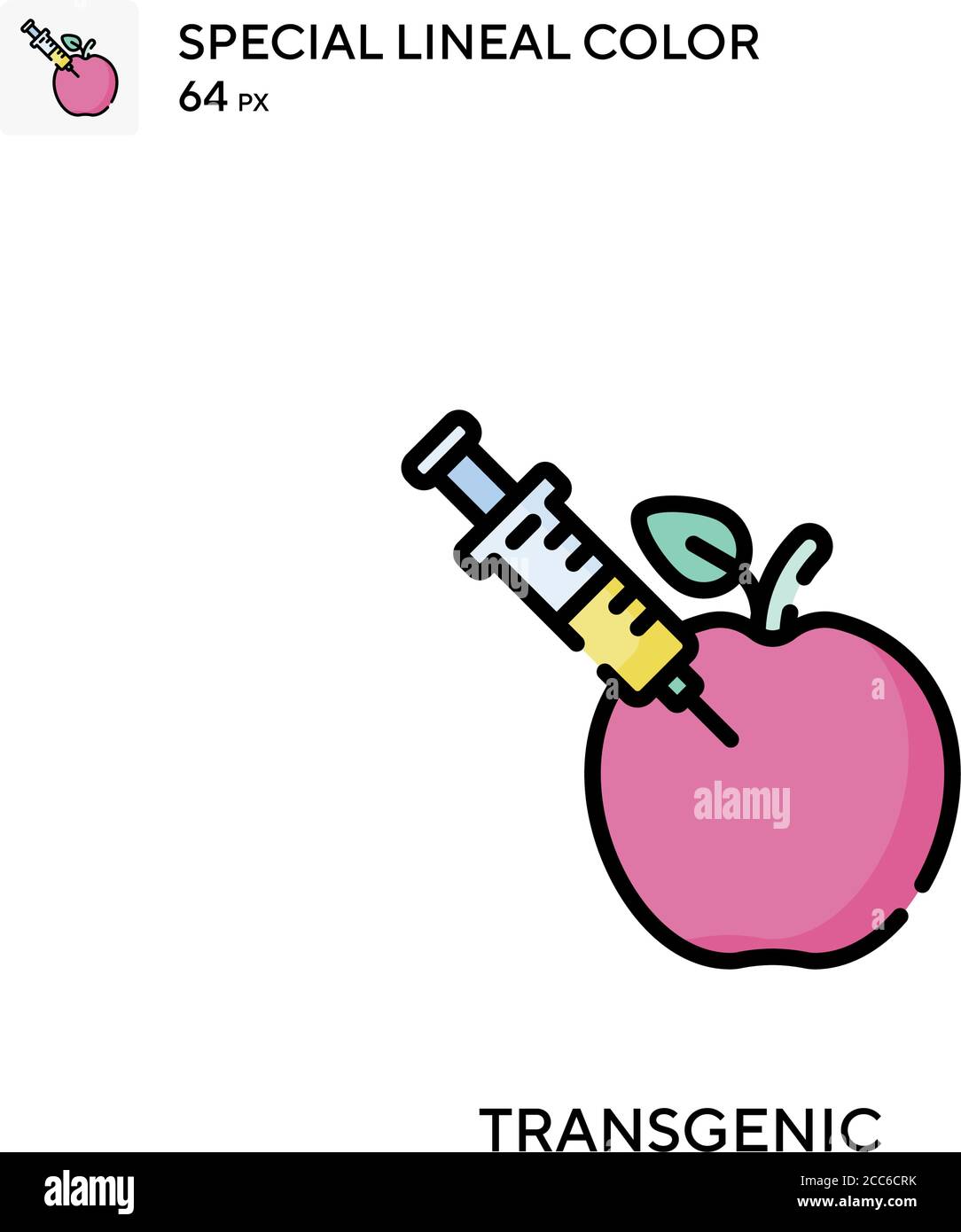 Transgenic soecial lineal color vector icon. Illustration symbol design ...