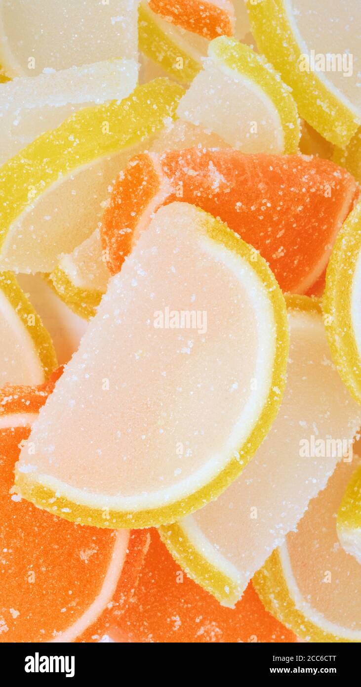 many Multicolor Fruit Jelly Stock Photo - Alamy