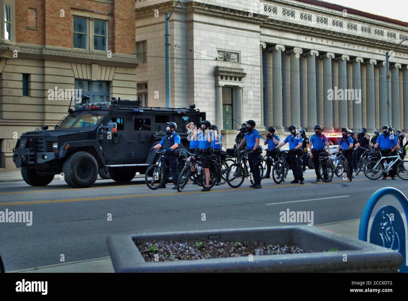 Dayton, Ohio United States 05/30/2020 police and SWAT officers ...