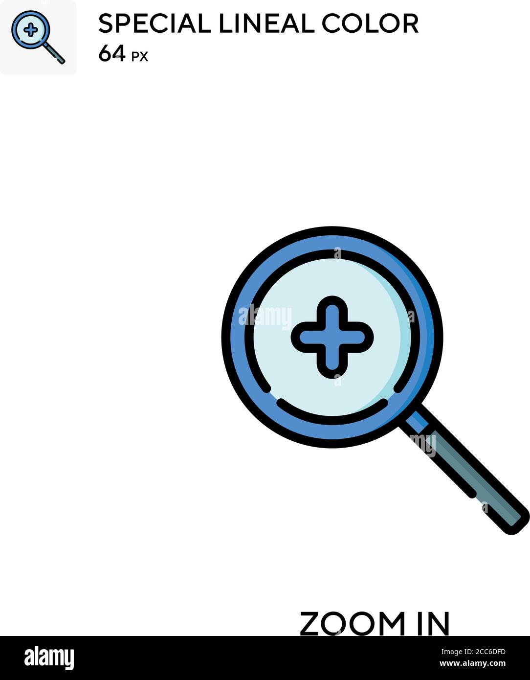 Zoom in soecial lineal color vector icon. Illustration symbol design ...