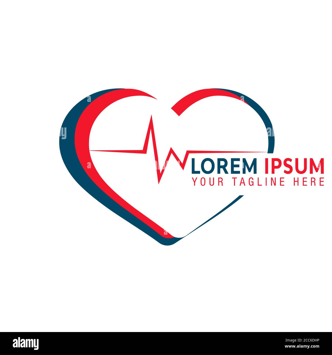 cardiology illustration vector logo design for medical and healthcare ...