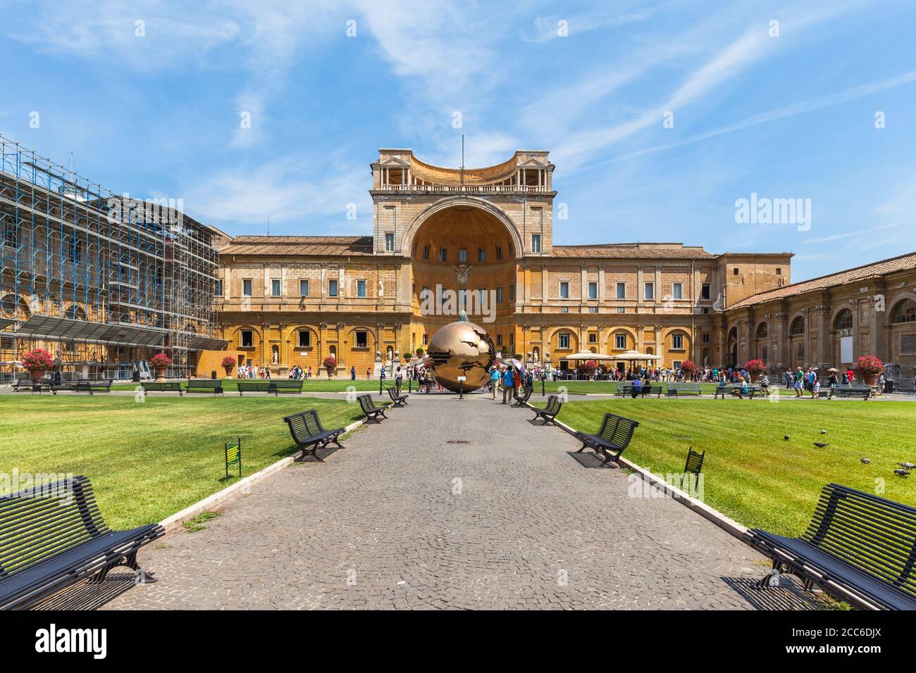 Vatican City, Vatican - July 8, 2013 - Courtyard of the Pinecone at ...