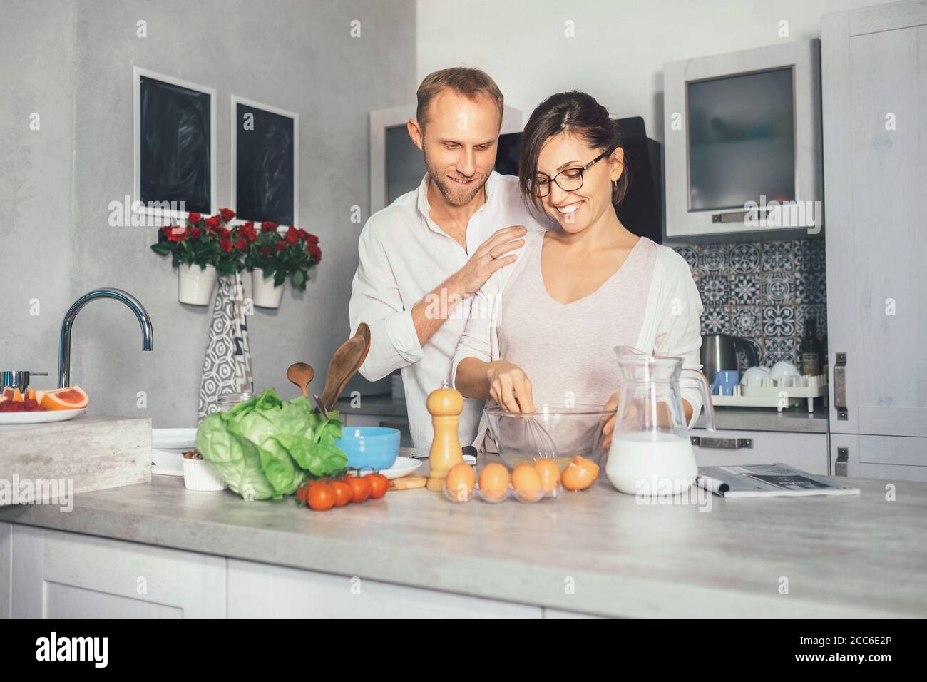 Hands man prepare breakfast hi-res stock photography and images - Alamy