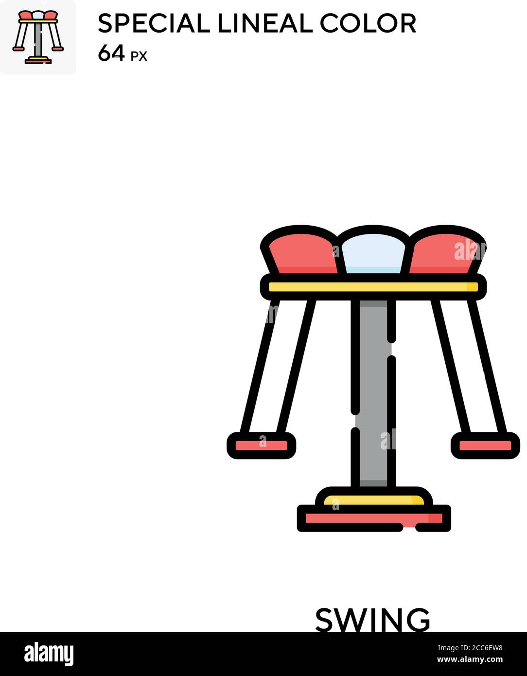 Swing soecial lineal color vector icon. Illustration symbol design ...