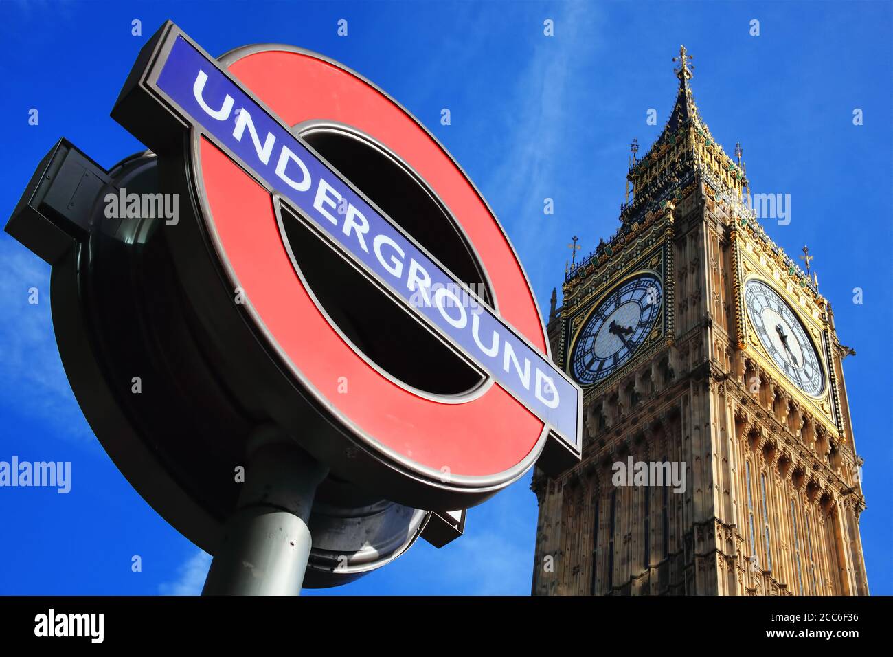 London, UK - Apr 9, 2011: London Underground sign at Westminster ...