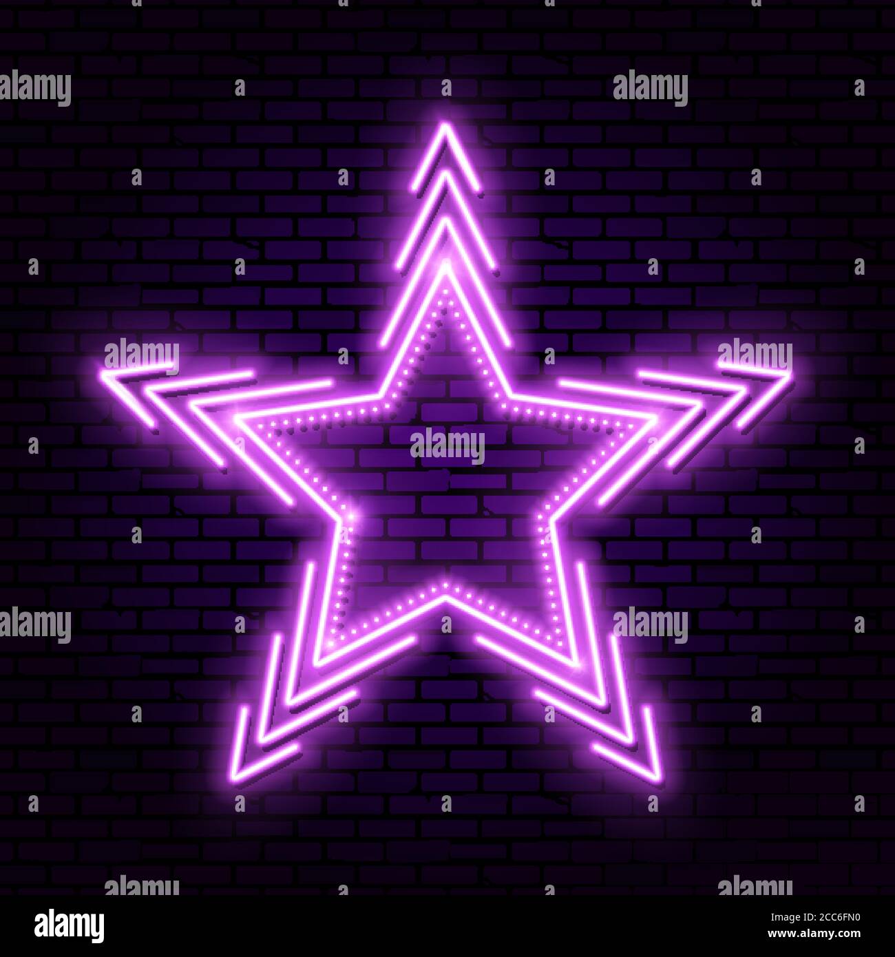 Neon Star With Beams The Shining Banner Design Element Bright neon-star-with-beams-the-shining-banner-design-element-bright
