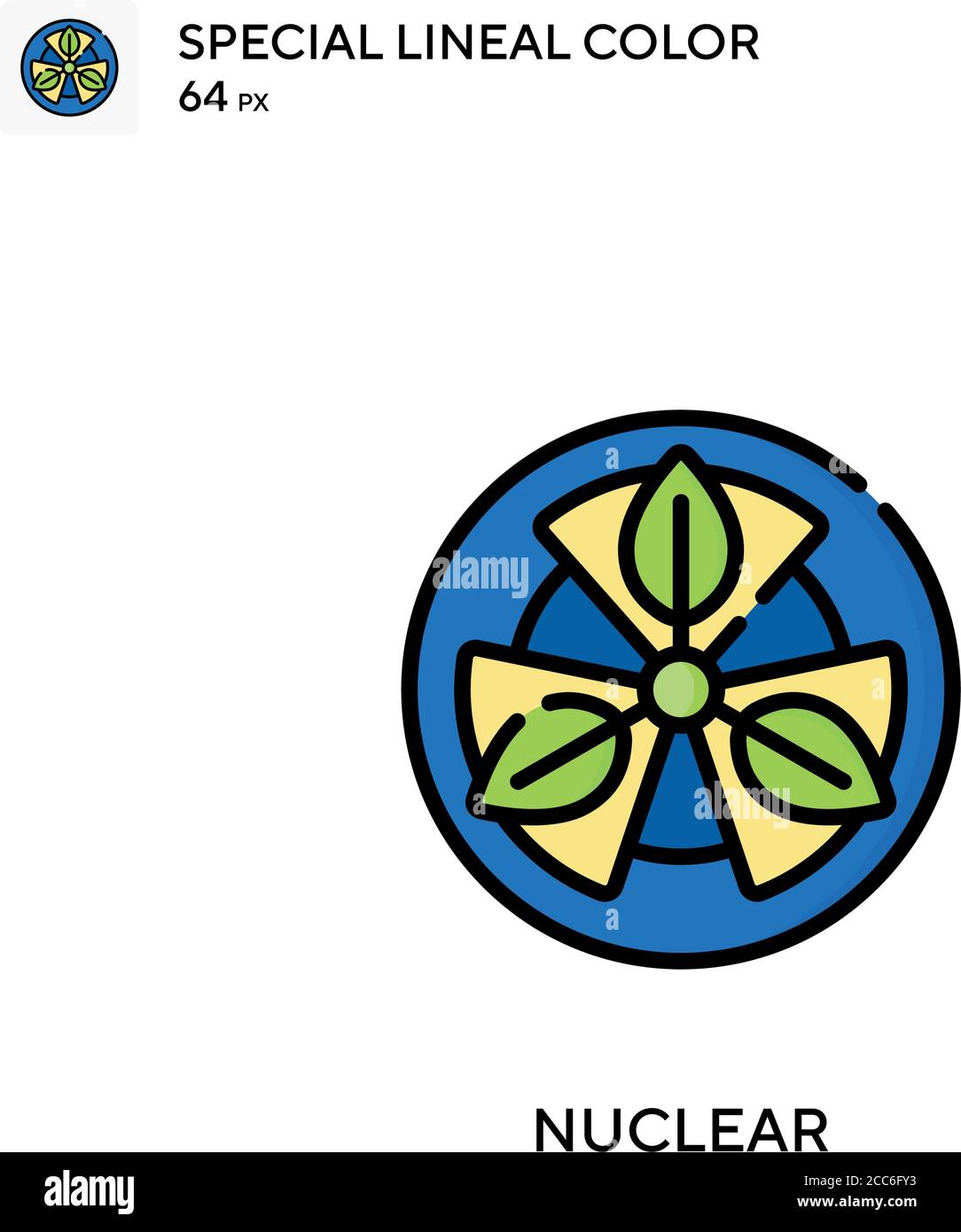 Nuclear soecial lineal color vector icon. Illustration symbol design ...