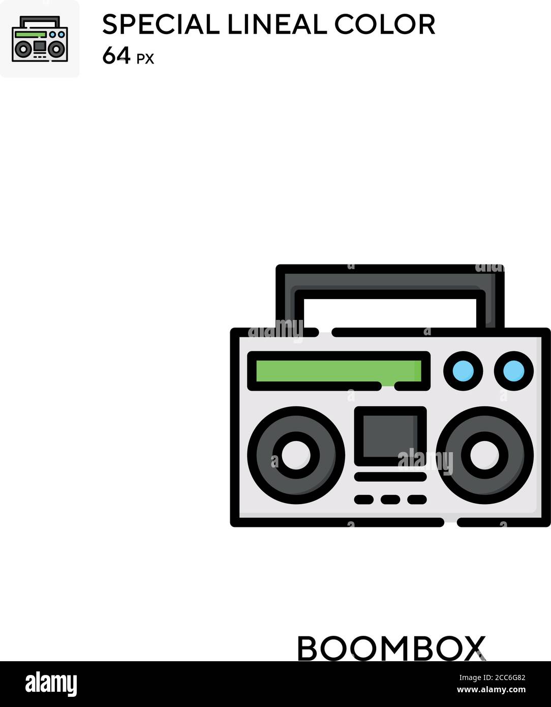 Boombox soecial lineal color vector icon. Illustration symbol design ...